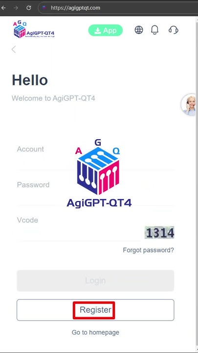 How To Register An AgiGPT-QT4 Account. - YouTube