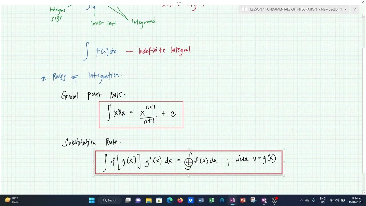 FUNDAMENTALS OF INTEGRATION PART 1 - YouTube