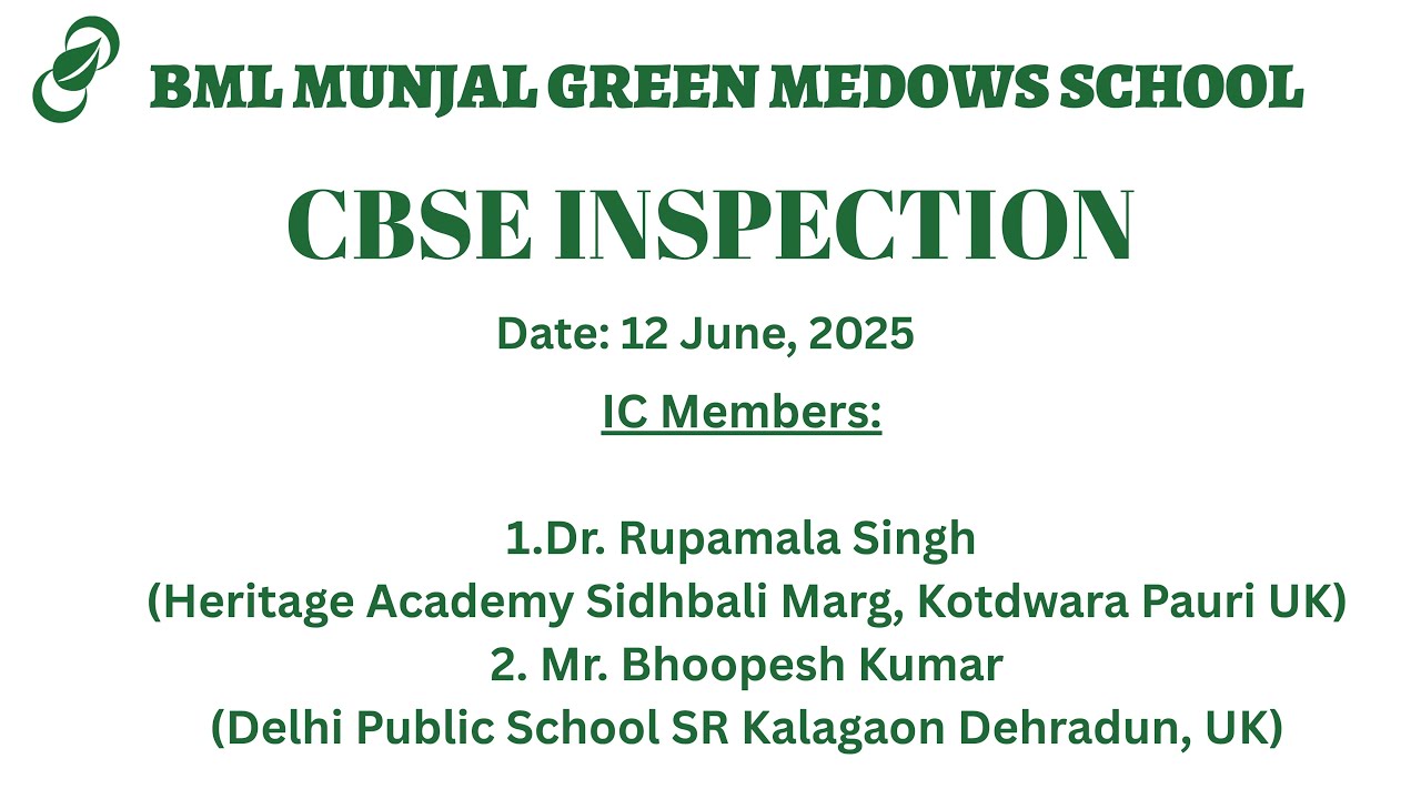 CBSE INSPECTION (12.06.2025) - YouTube