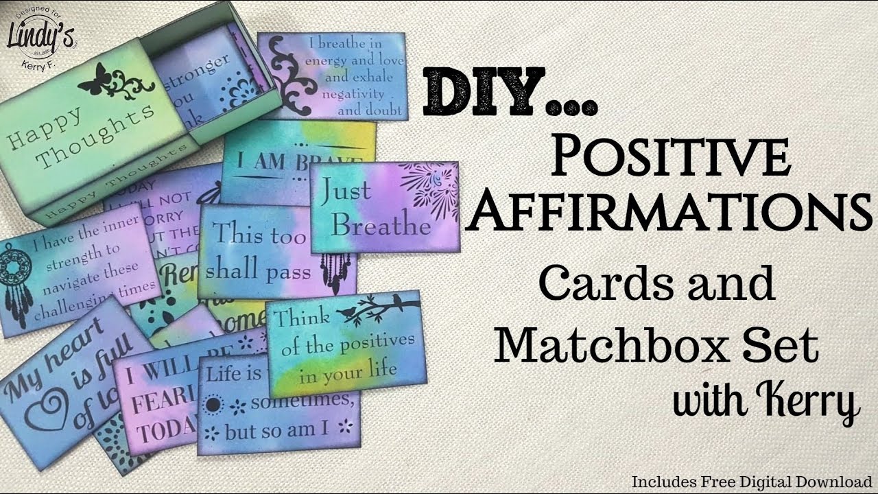 Positive Affirmations Cards and Matchbox Set - YouTube