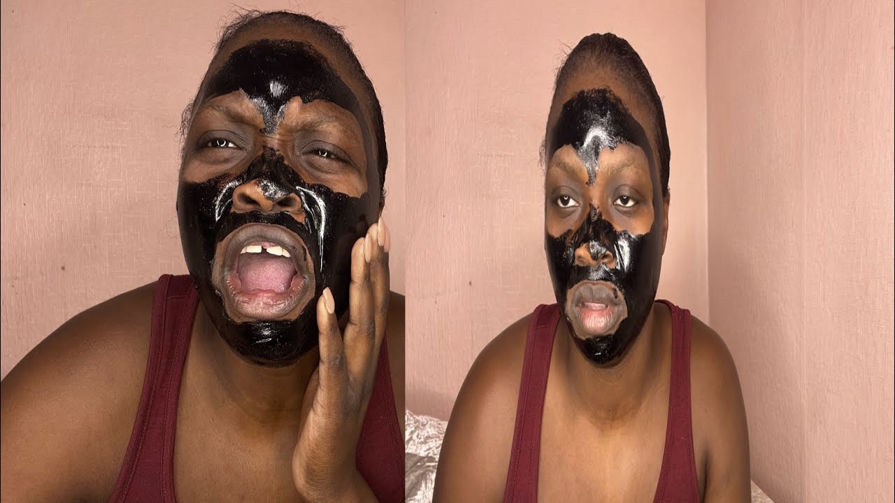 black peel off mask fail - YouTube