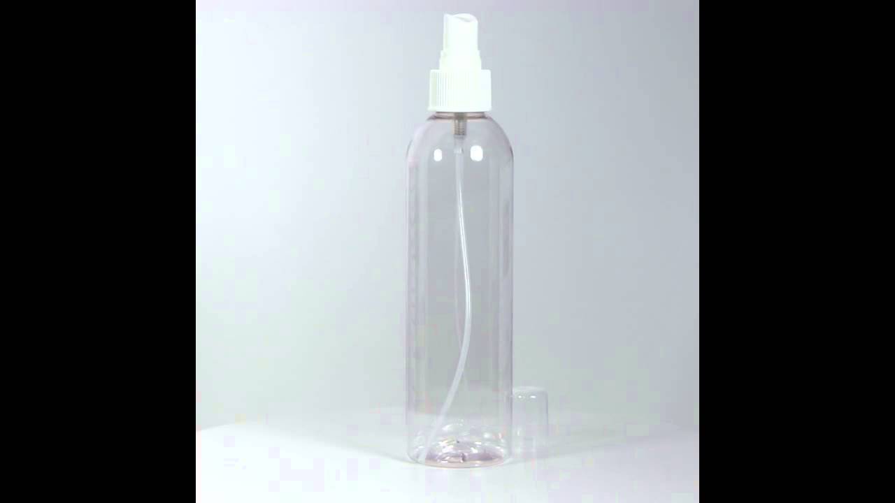 8 oz (240 ml) Bullet Clear Plastic Bottle with Natural Spray Pump-RV8S ...