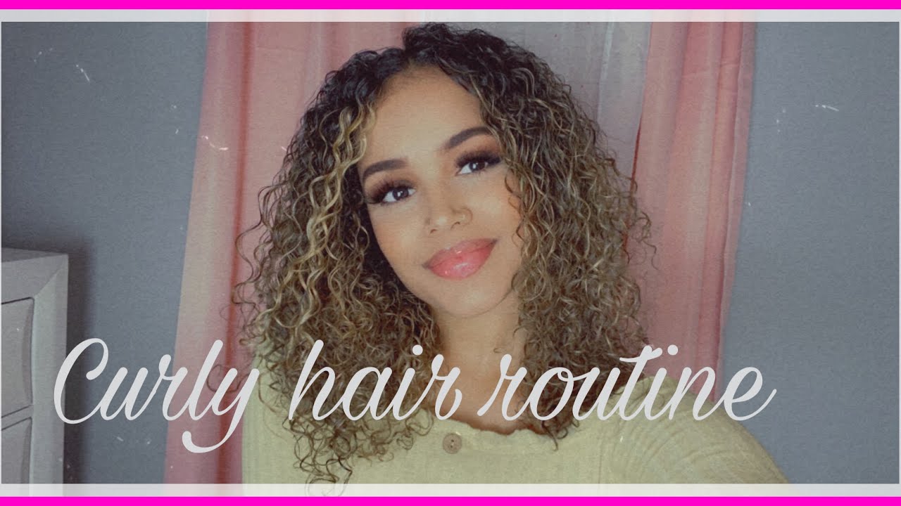 My curly hair routine - YouTube