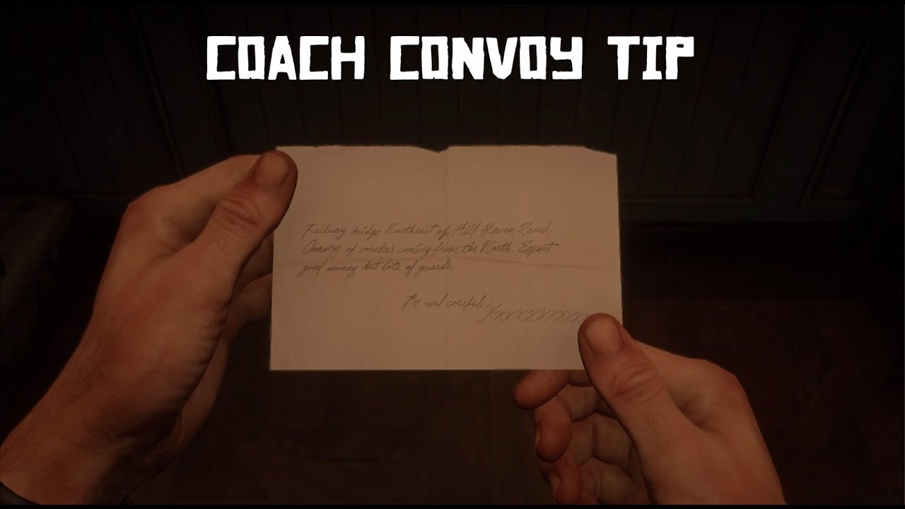 Red Dead Redemption 2 Coach Robbery Mission : Coach Convoy Tip (Alden ...
