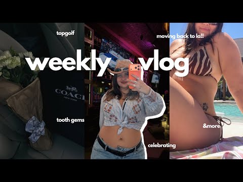 weekly vlog: new phone who dis, tooth gems, moving back to la, topgolf, I QUIT & more 