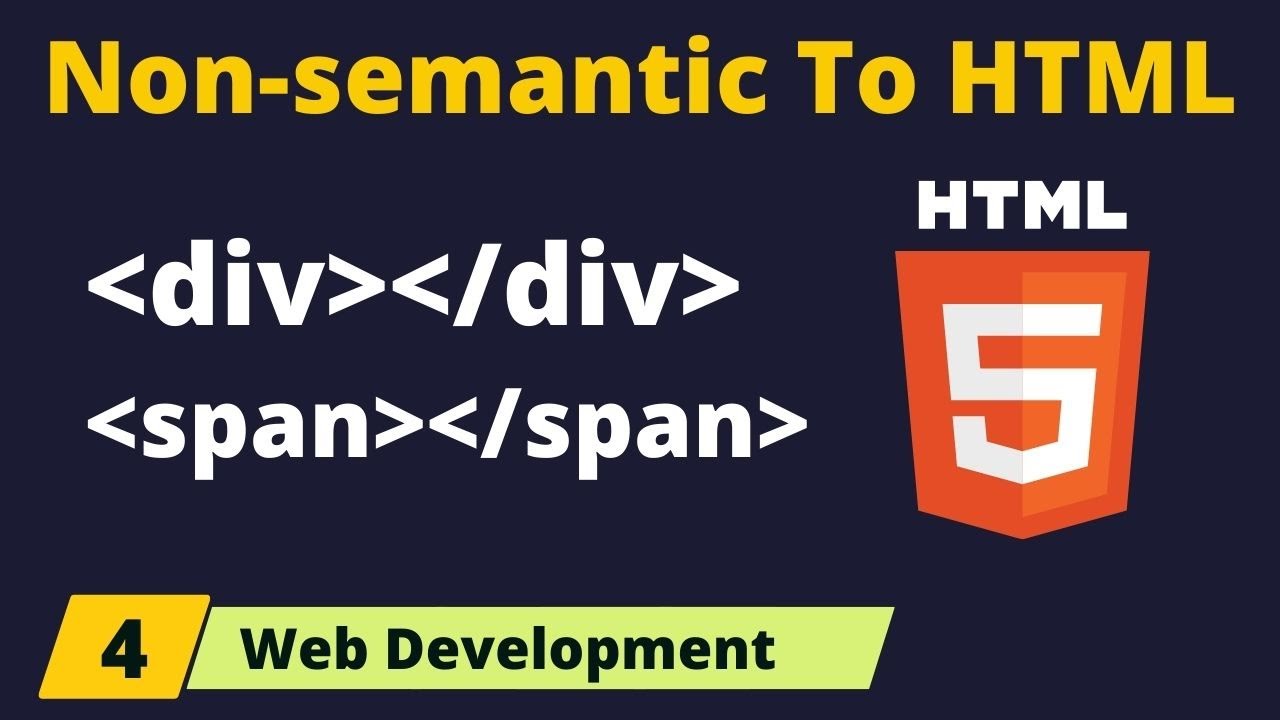 Non-semantic in HTML - Basic of Web - YouTube