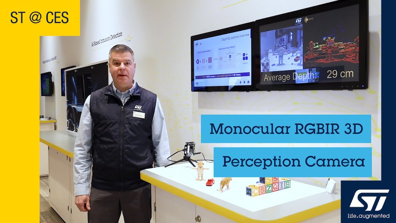 ST at CES 2024 — Monocular RGBIR 3D Perception Camera - YouTube