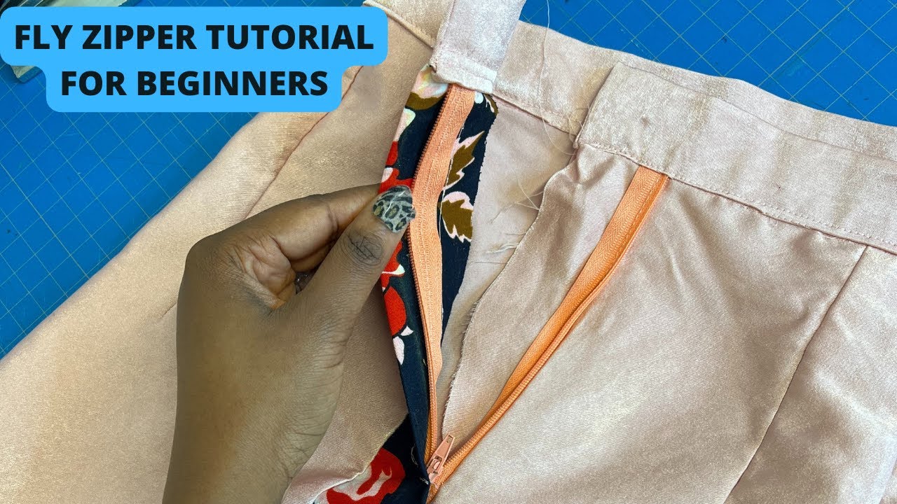 Front fly zipper for BEGINNERS. Easy tutorial to create front zipper ...