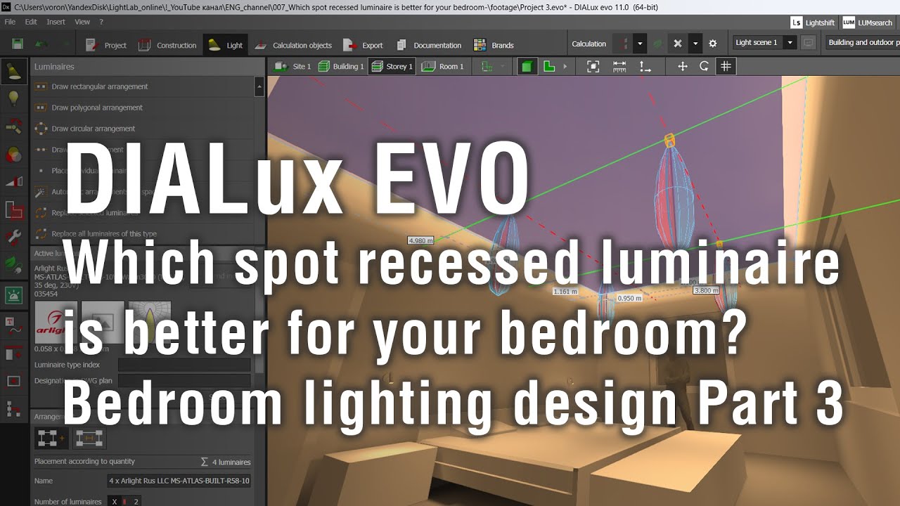 Interior lighting in DIALux EVO. Part 3.Which spot recessed luminaire ...
