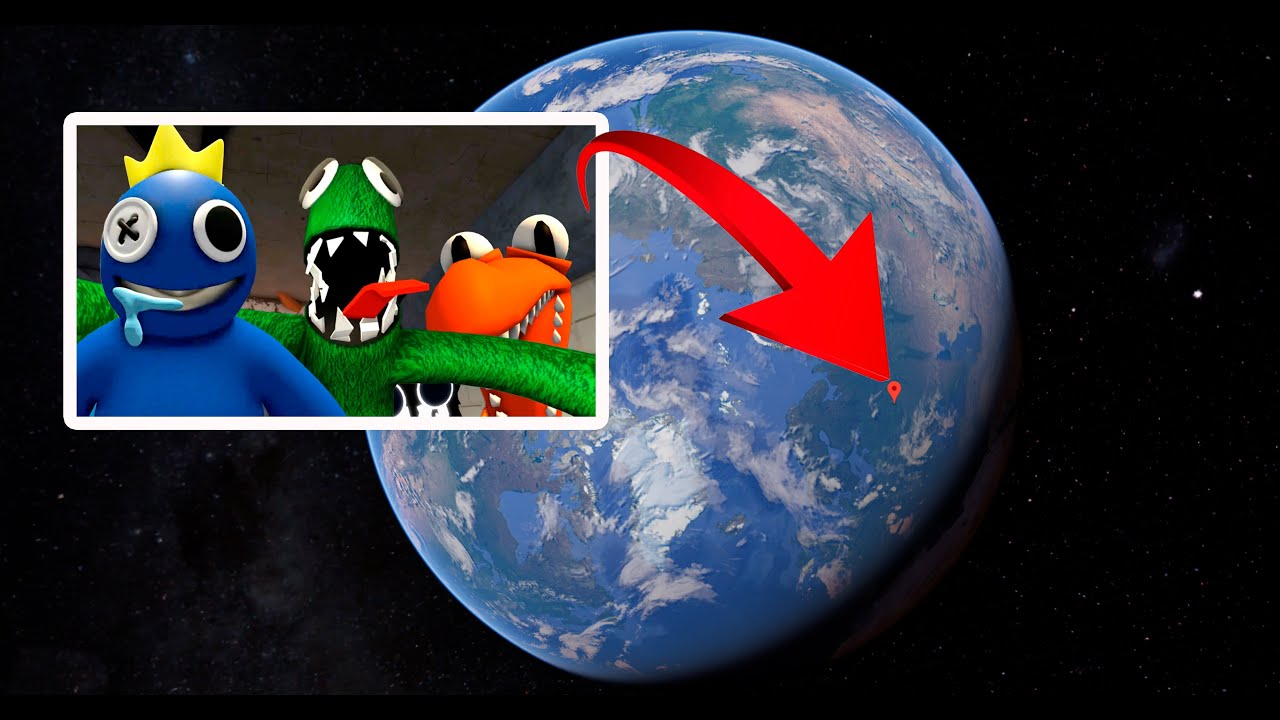 rainbow friends on google earth - YouTube