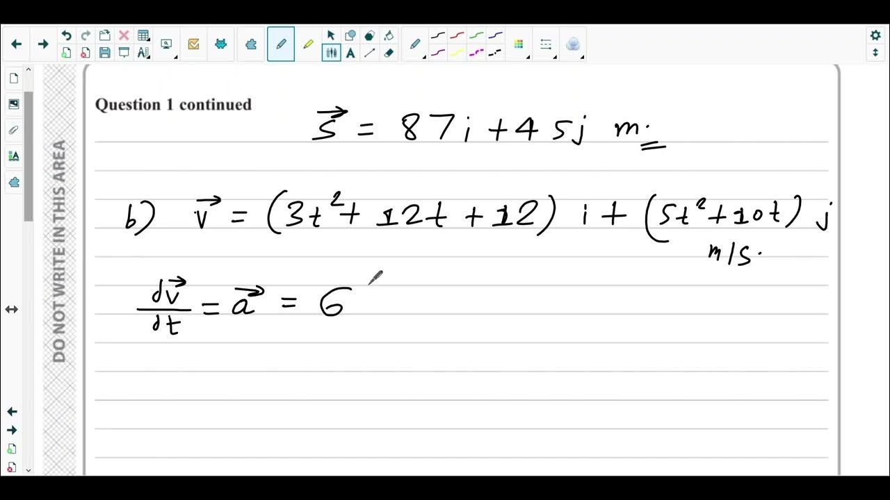 Q.NO.1-Variable Acceleration, Position-Velocity-Acceleration Vector, Calculus of SUVAT Vectors ...