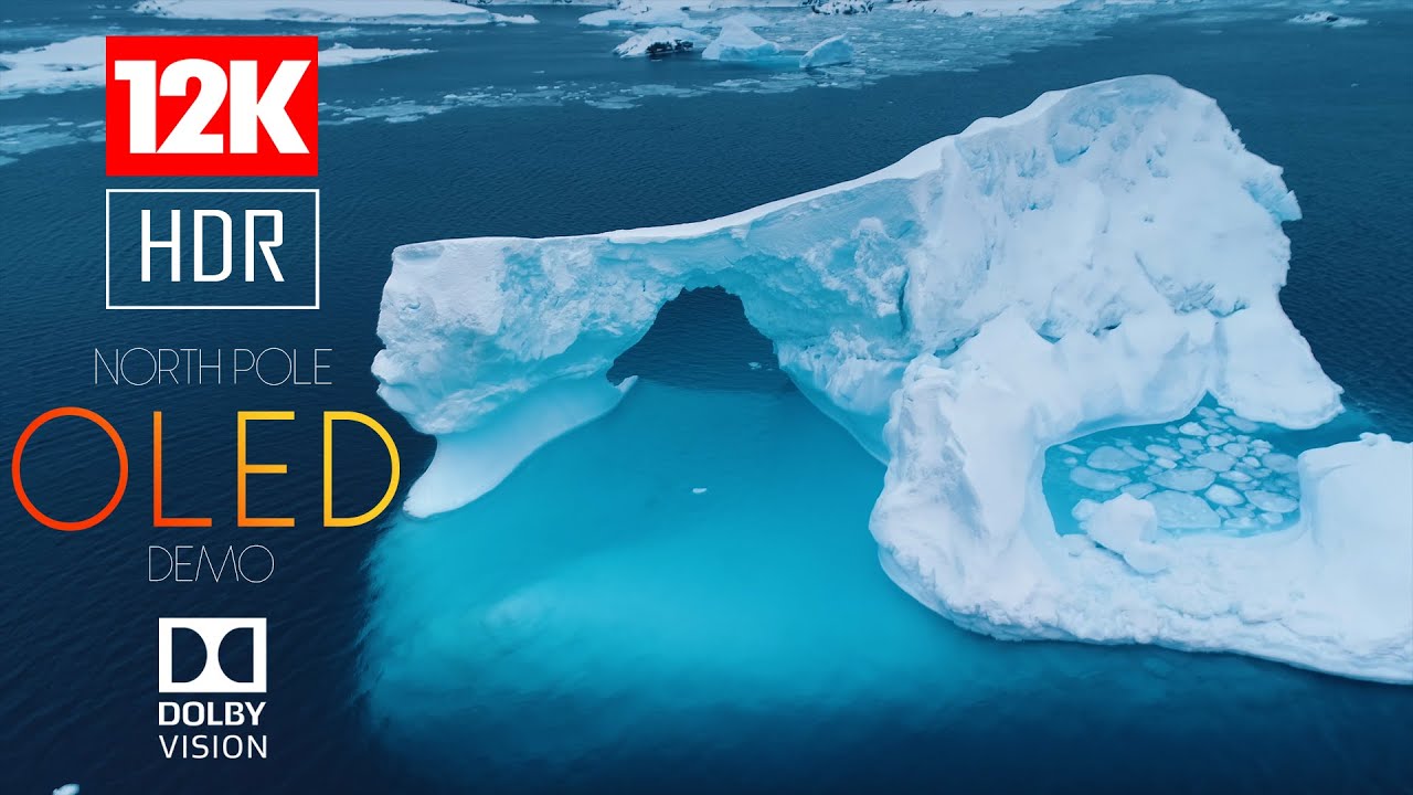 Explore the Arctic Ice World 🌊 OLED Demo HDR 12K Ultra HD Dolby Vision ...