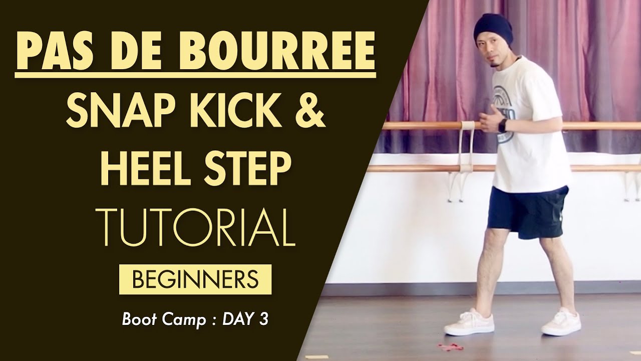 【Beginners】House Dance Step Tutorial | Pas De Bourree Snap Kick & Heel Step - YouTube