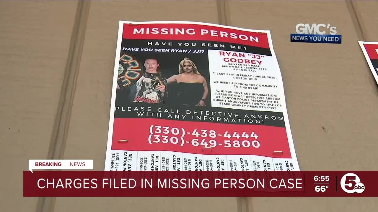 Canton Police charge man in connection to missing person, Ryan Godbey ...