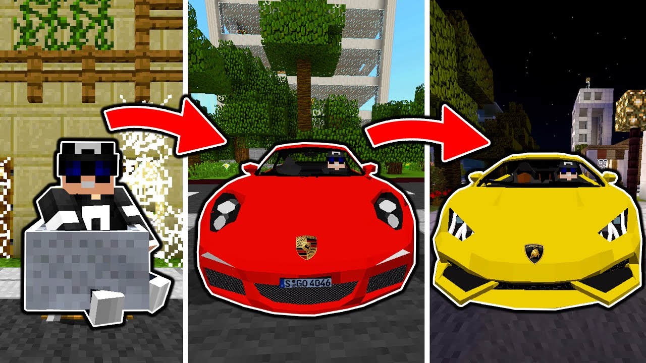 AUTO LEBENSZYKLUS in Minecraft! - Vom PORSCHE zum LAMBORGHINI - YouTube