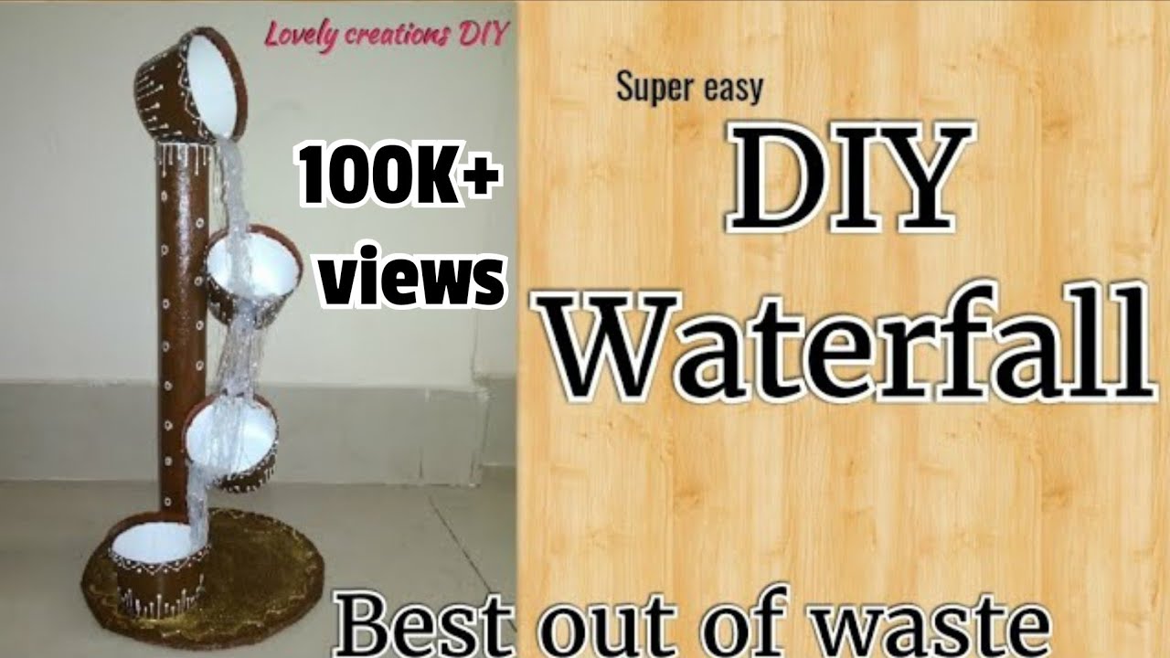 Diy waterfall using waste plastic cups ll best out of waste idea ll ...
