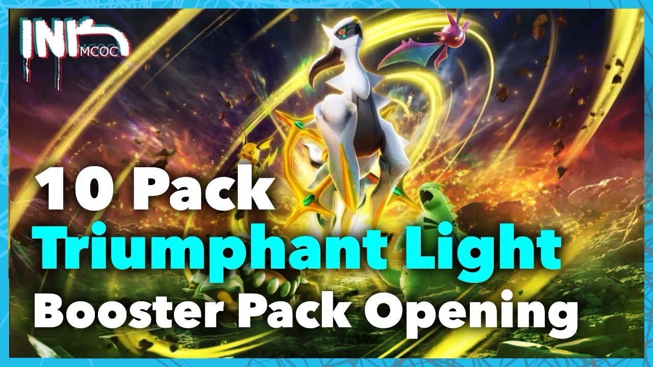10 Pack Opening of Triumphant Light Booster Pack!-Pokemon TGCP - YouTube