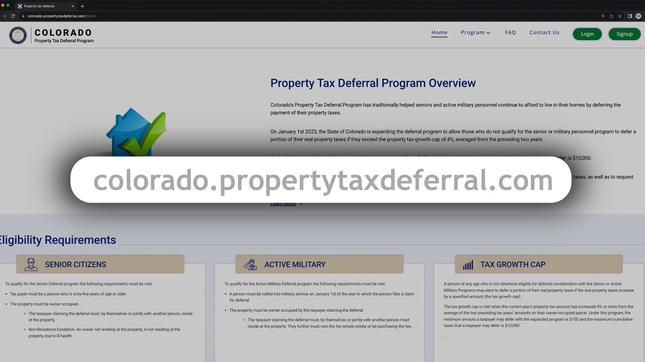 Property Tax Deferral Program - YouTube