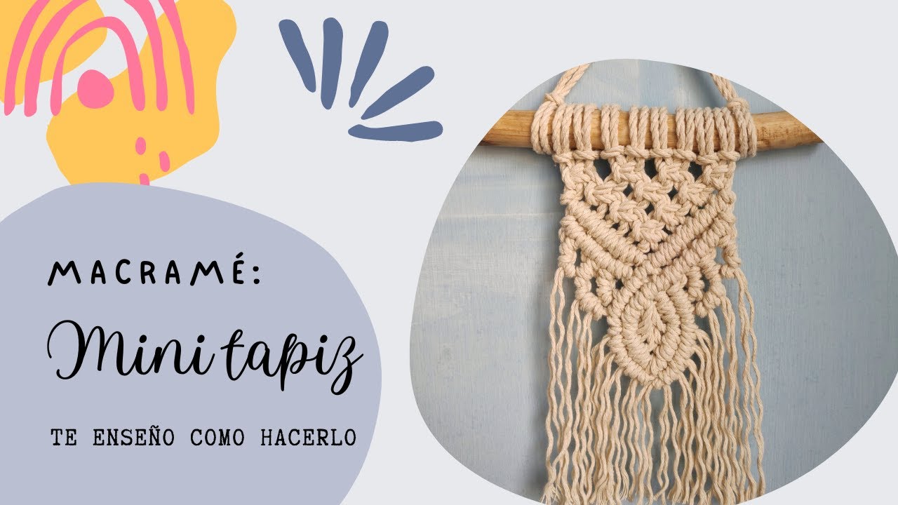 🪢¿Cómo hacer un mini tapiz en macramé? Tutorial - YouTube