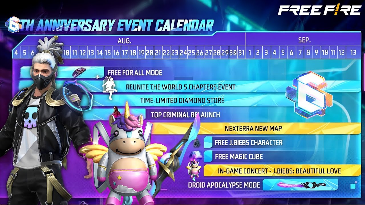 FREEFIRE 6th ANNIVERSARY EVENT | FF 6th ANNIVERSARY EVENT KAB AAYEGA ...