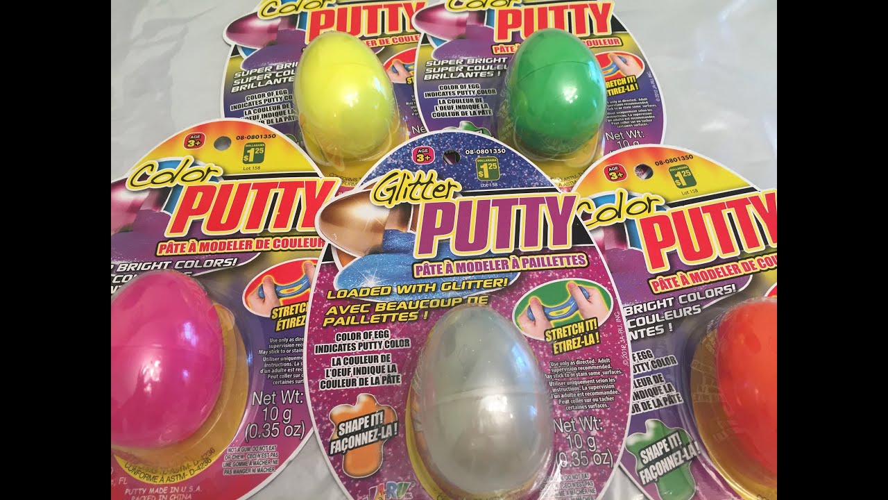 Color glitter putty. toy review. - YouTube