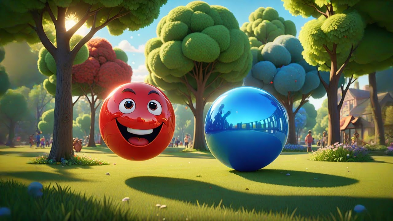 Two Bouncing Balls Bounce Out the Door | Action Song for Kid | Nursery ...