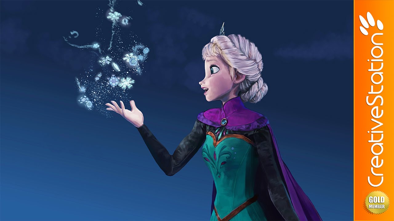 Elsa - Let it go - Speed Painting (#Krita) | CreativeStation GM - YouTube