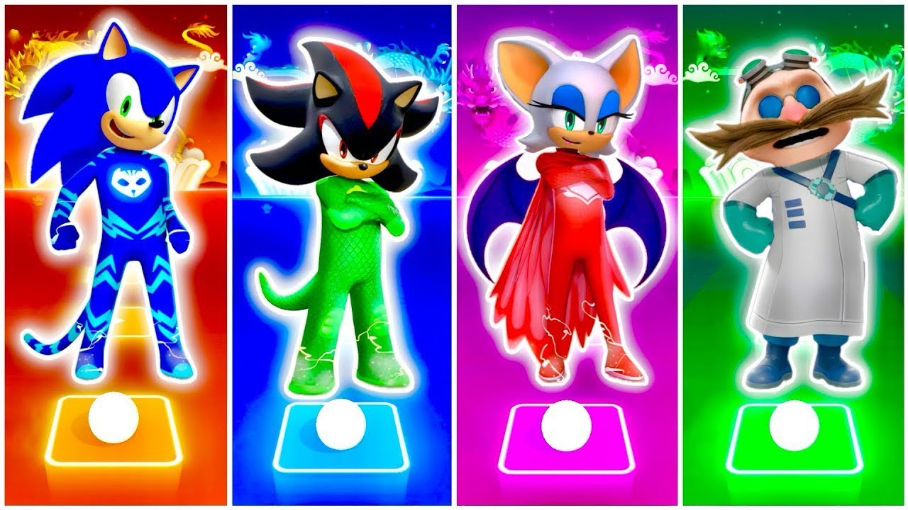 Sonic x PJ Masks - Sonic-Catboy 🆚 Shadow-Gekko 🆚 Rouge the Bat-Owlette ...
