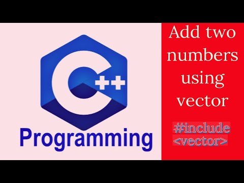 add two numbers using vector in #c++ - YouTube