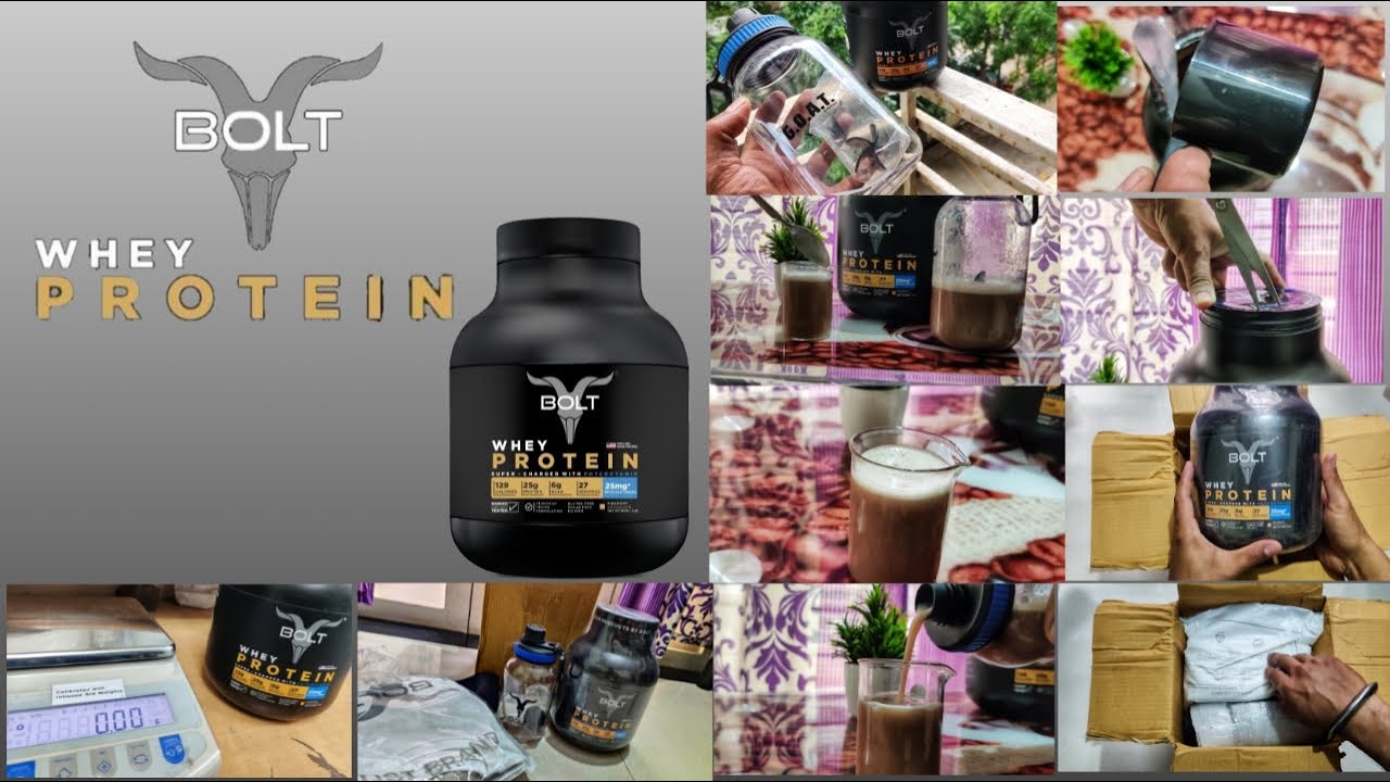 BOLT Nutrition Whey Protein Powder Details Review Punjabi Muscle - YouTube