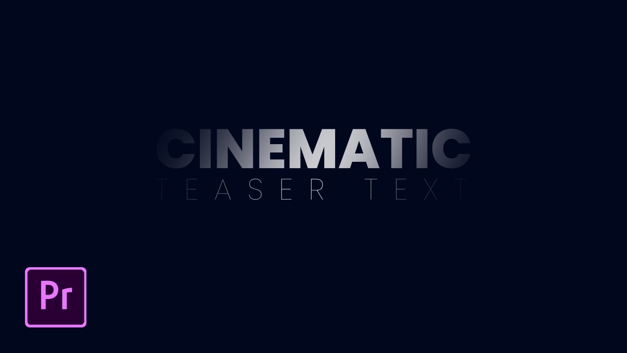 Cinematic TEASER TEXT Animation in Premiere Pro - YouTube