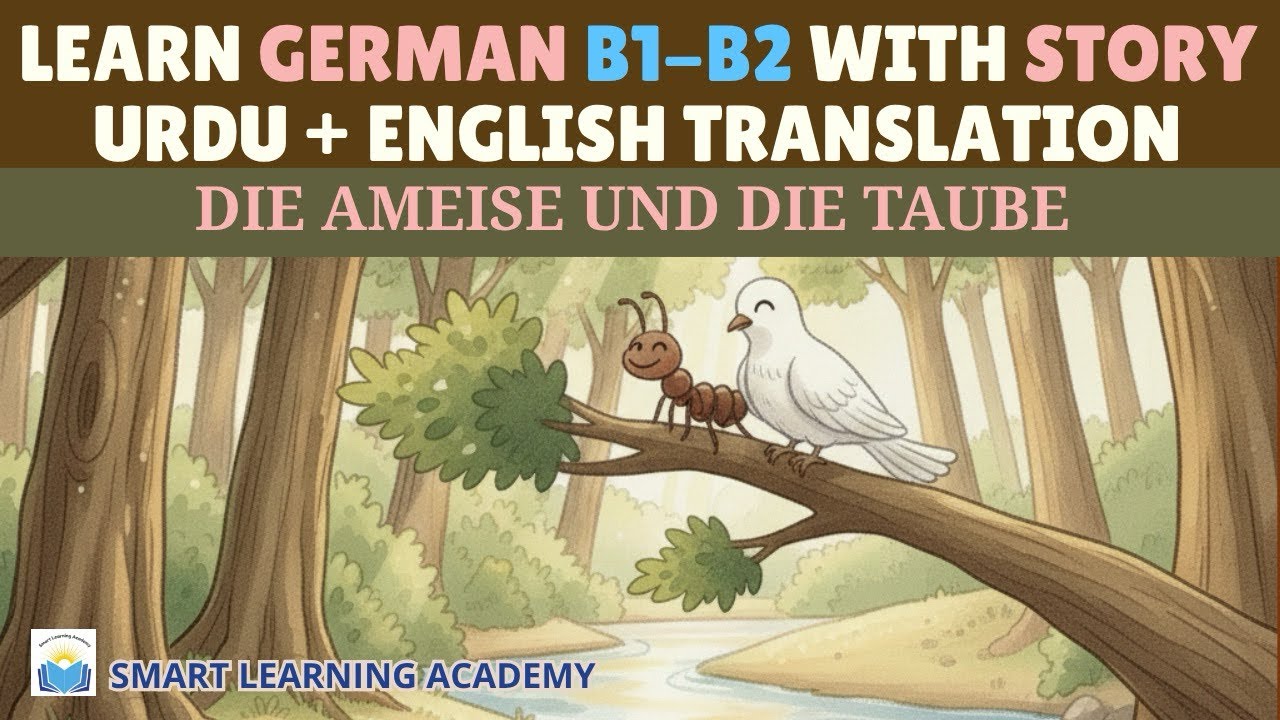 Learn German B1–B2 with short Story | Die Ameise und die Taube ...