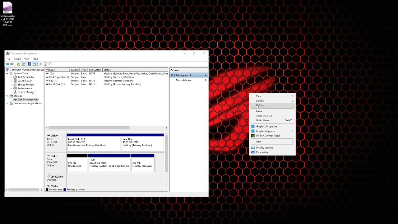 split a local drive/ extend or unsplit it windows 10 ( no application ...