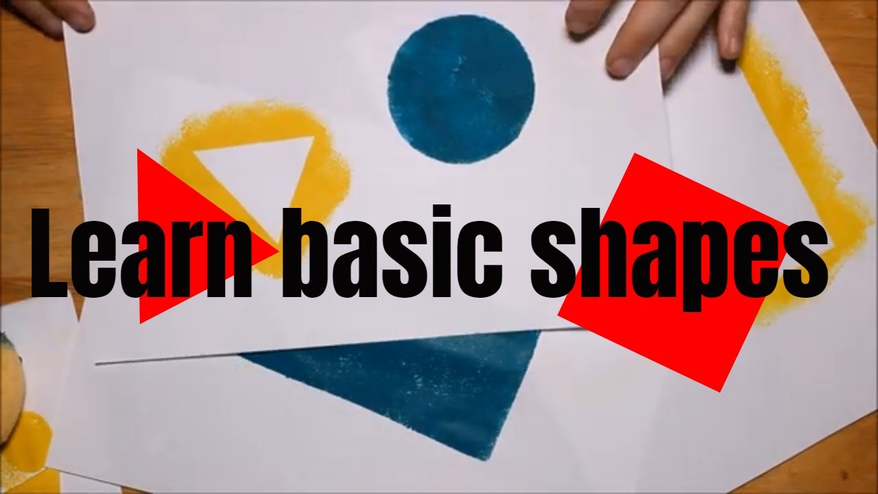 Learn basic shapes with stencils for kids - YouTube