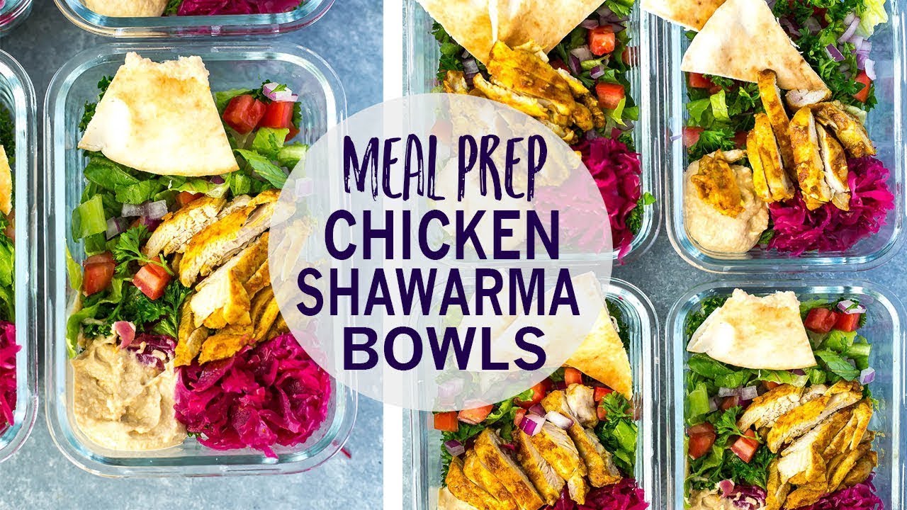 Chicken Shawarma Meal Prep Bowls - YouTube