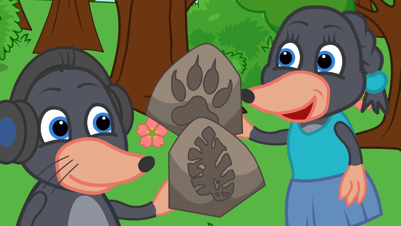 Benny Mole and Friends - Dinosaur Footprint Cartoon for Kids - YouTube