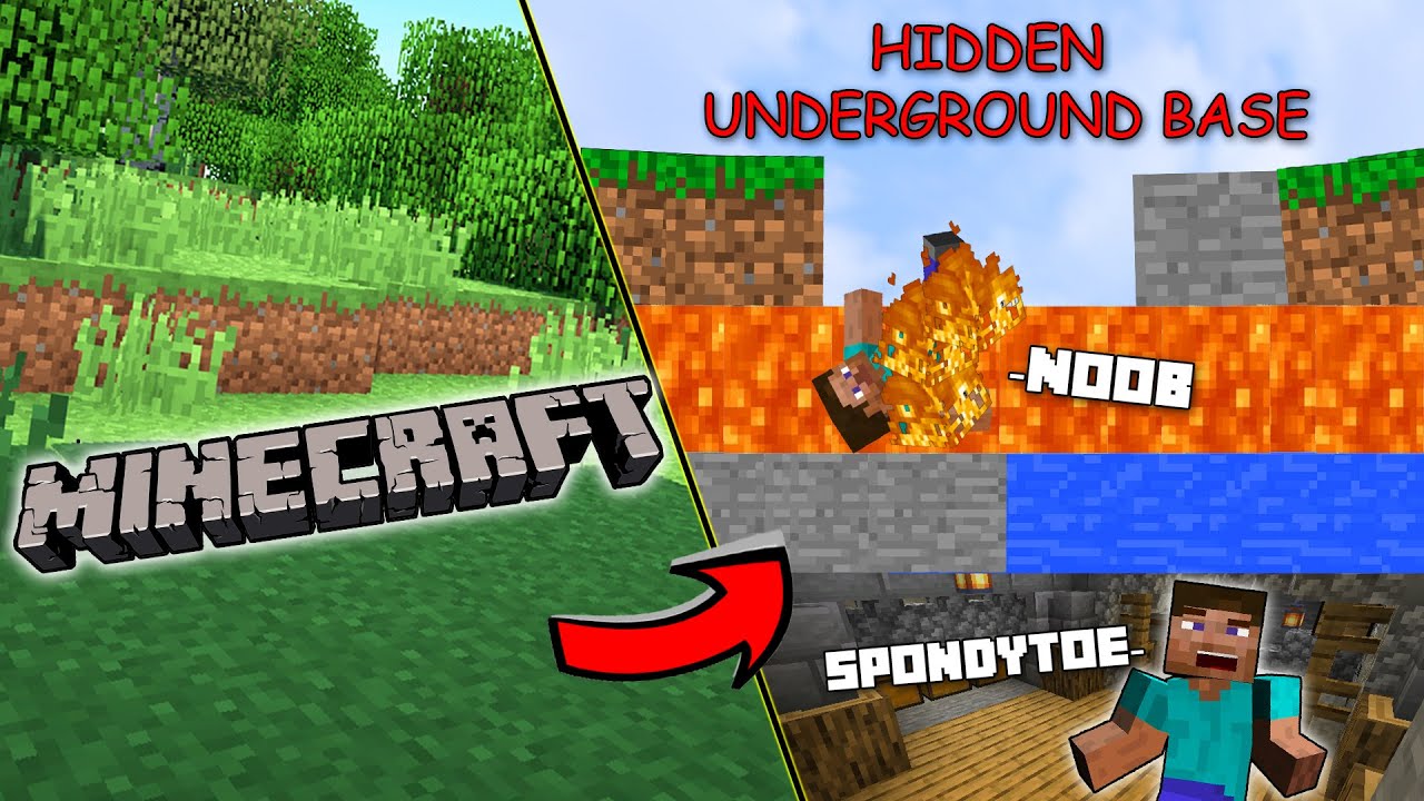 Hidden Base Under Lava in Minecraft!!! *epic* - YouTube