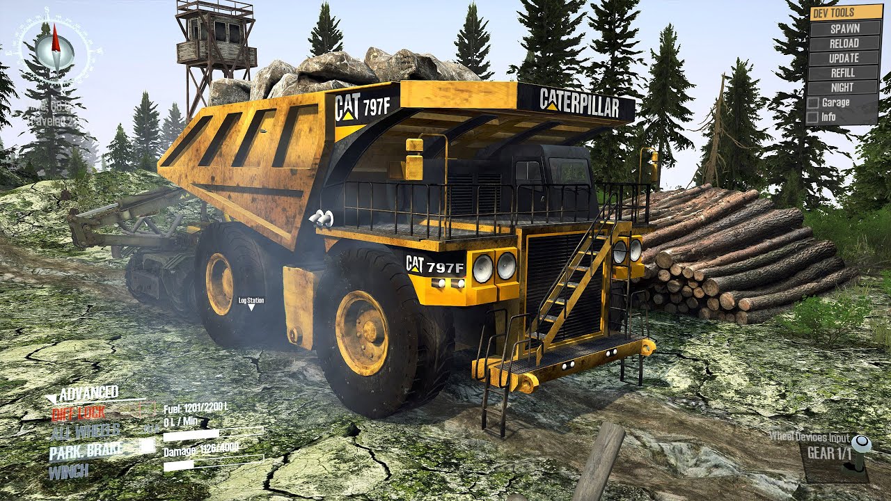 Massive Mining Truck Takes On Treacherous Forest Trails Mudrunner Gameplay Ep82 #mudrunner - YouTube