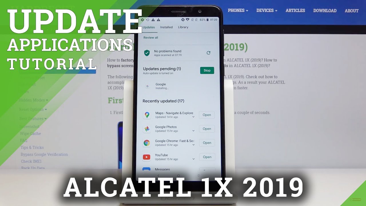 How to Update Apps in ALCATEL 1X 2019 – Newest App Version - YouTube