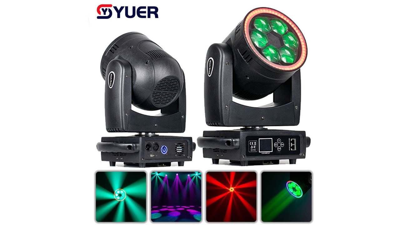 YUER™️ 6x40W LED Head Bee Eye Led Beam Moving Head Wash Light Stage ...
