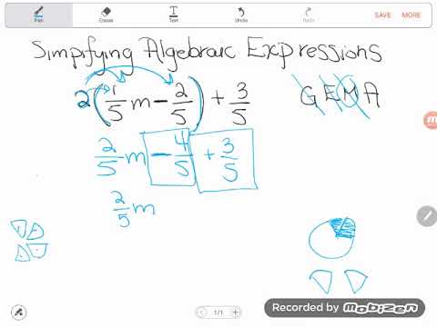 GED® Math: Simplify Expression with Fractions & Distribution (1.8, Adv ...