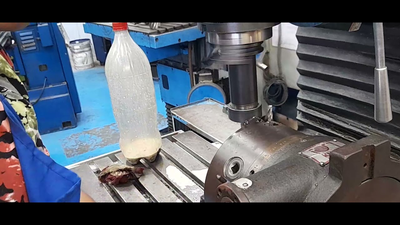 machining 1 making a hole - YouTube