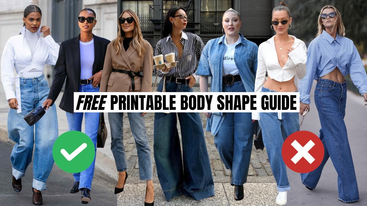 Denim Trends for Every Body + FREE Printable - YouTube