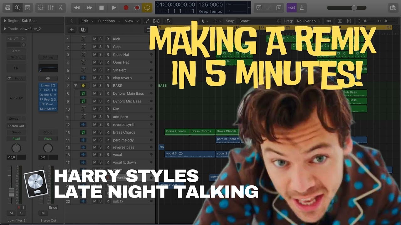 How to Make a REMIX for 5 minutes in Logic Pro X / Harry Styles - Late ...