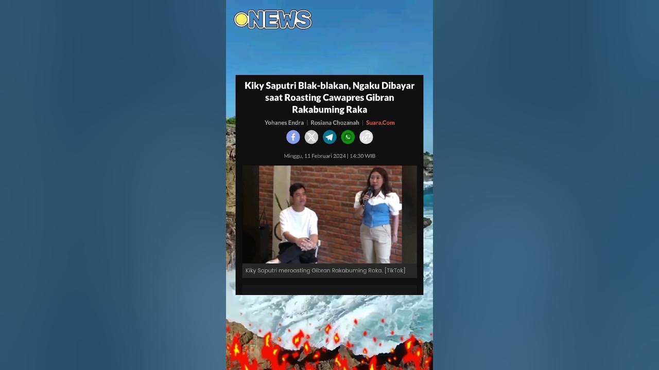 Kiki Saputri Blak2an Soal Di GajinKarena Roasting Cawapres 🤣 #kikisaputri #gibran #artist # ...