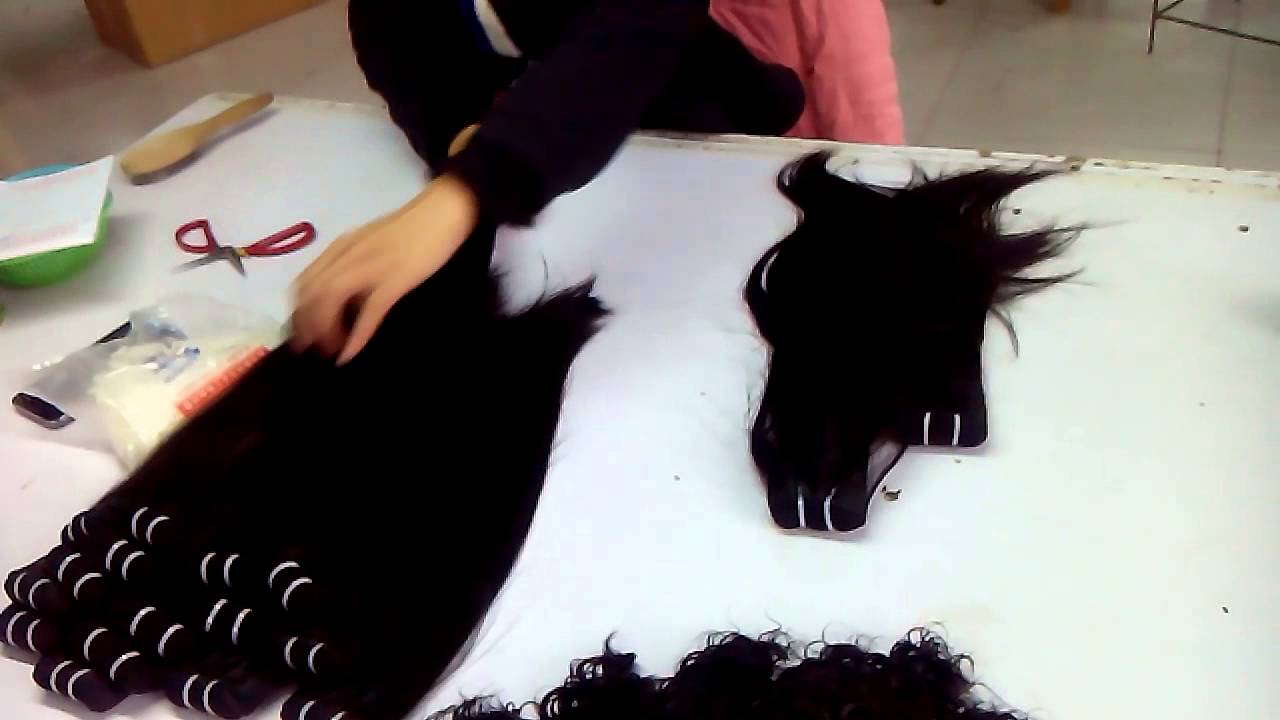 Human hair factory - YouTube