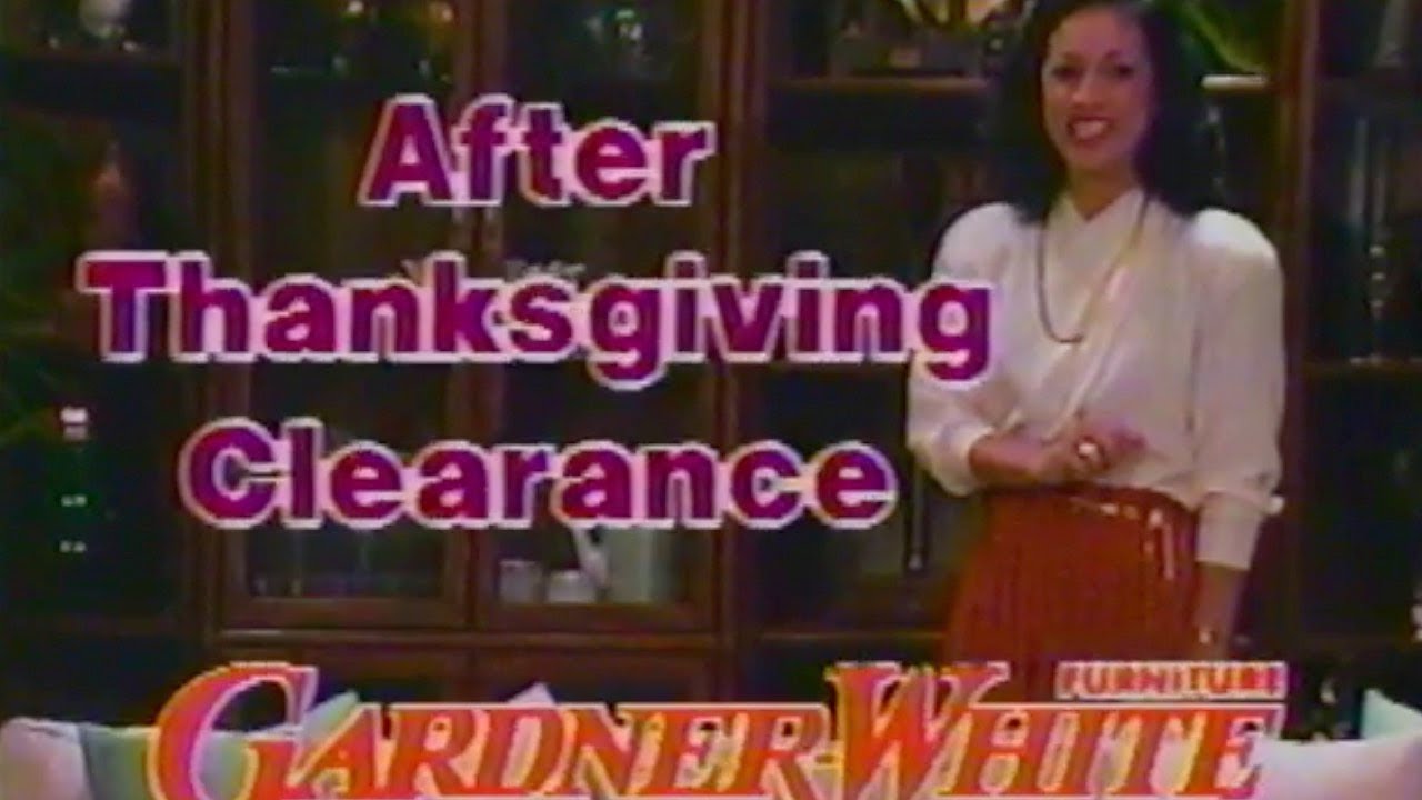 1986 Gardner White After Thanksgiving Clearance Sale TV Commercial ...