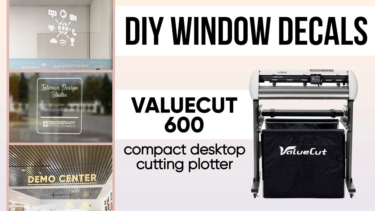 Cutting Window Decals With Valuecut 600 - YouTube