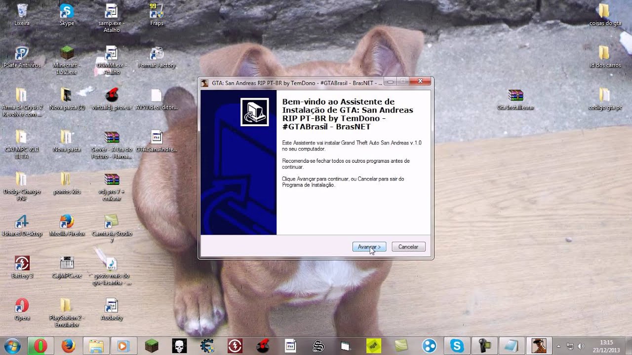 Tutorial de como baixar e Instalar gta san andreas pc windows 7 - YouTube