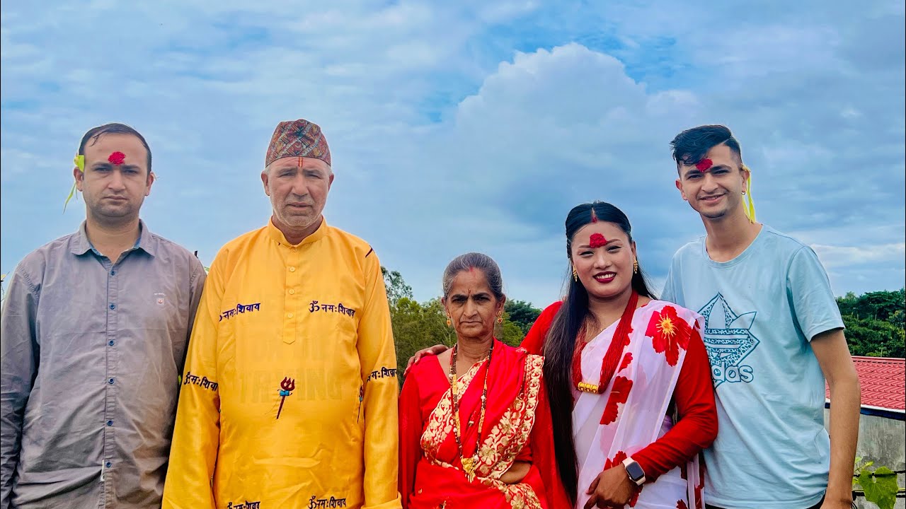 Bihe Pachhiko 1st Dashai🥰 ️with family👩‍👩‍👧‍👧 | Reshma Bantawa Rai ...